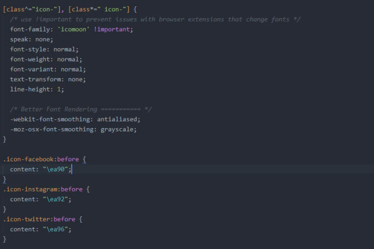 How to connect and use font icons using IcoMoon